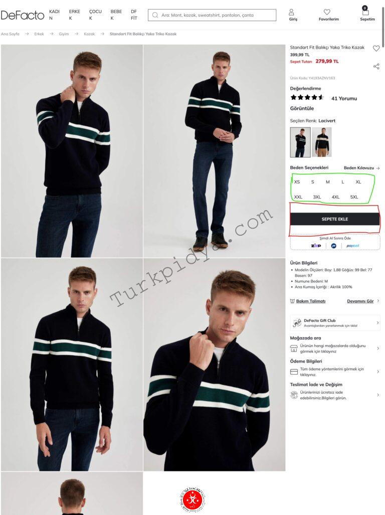 Defacto Clothes Turkey | Foreigner Guide | USD $ EUR € Prices | How To ...